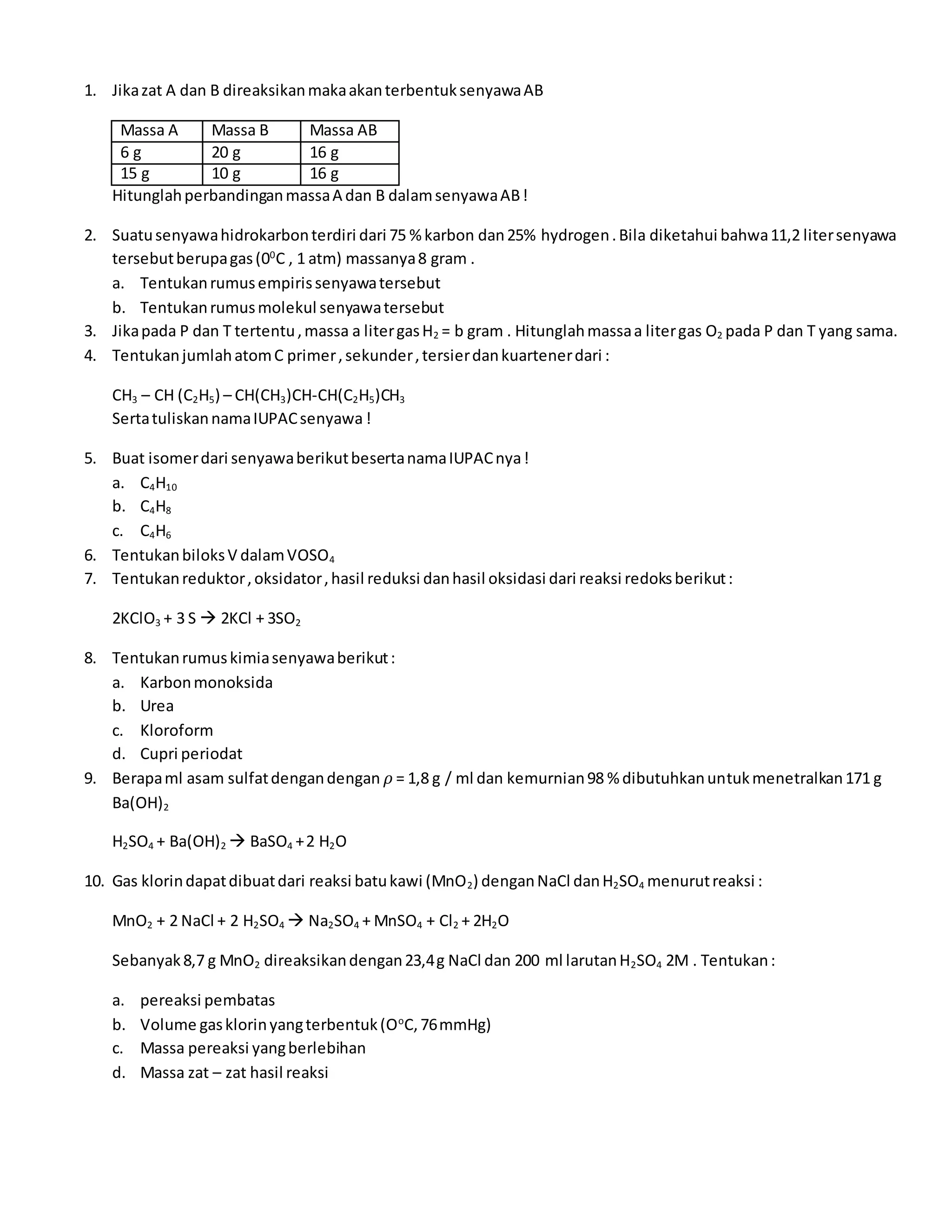 Soal latihan x semester (genap ) paket 1 | PDF
