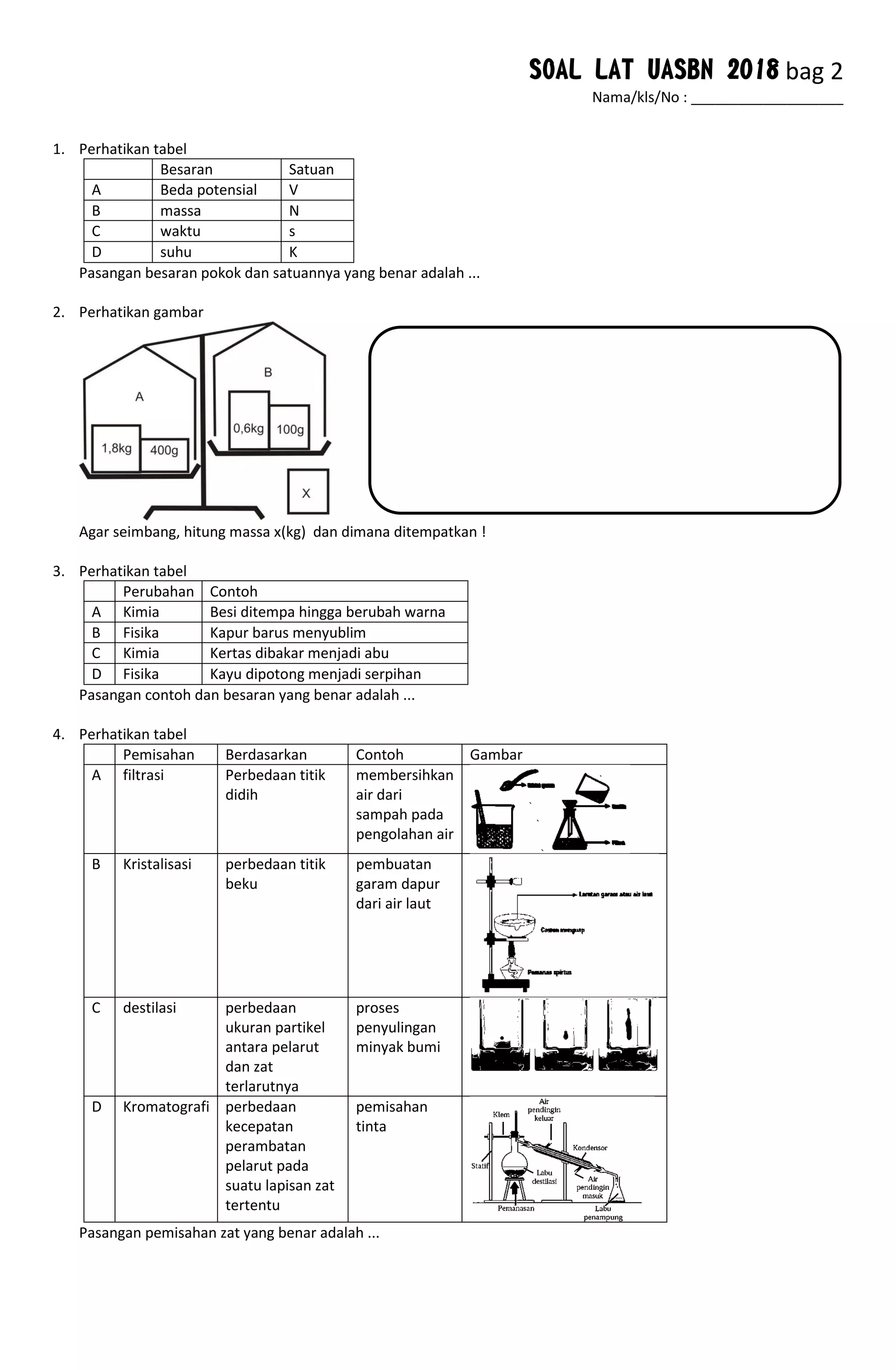 Soal lat uasbn 2018 bag 2 | PDF