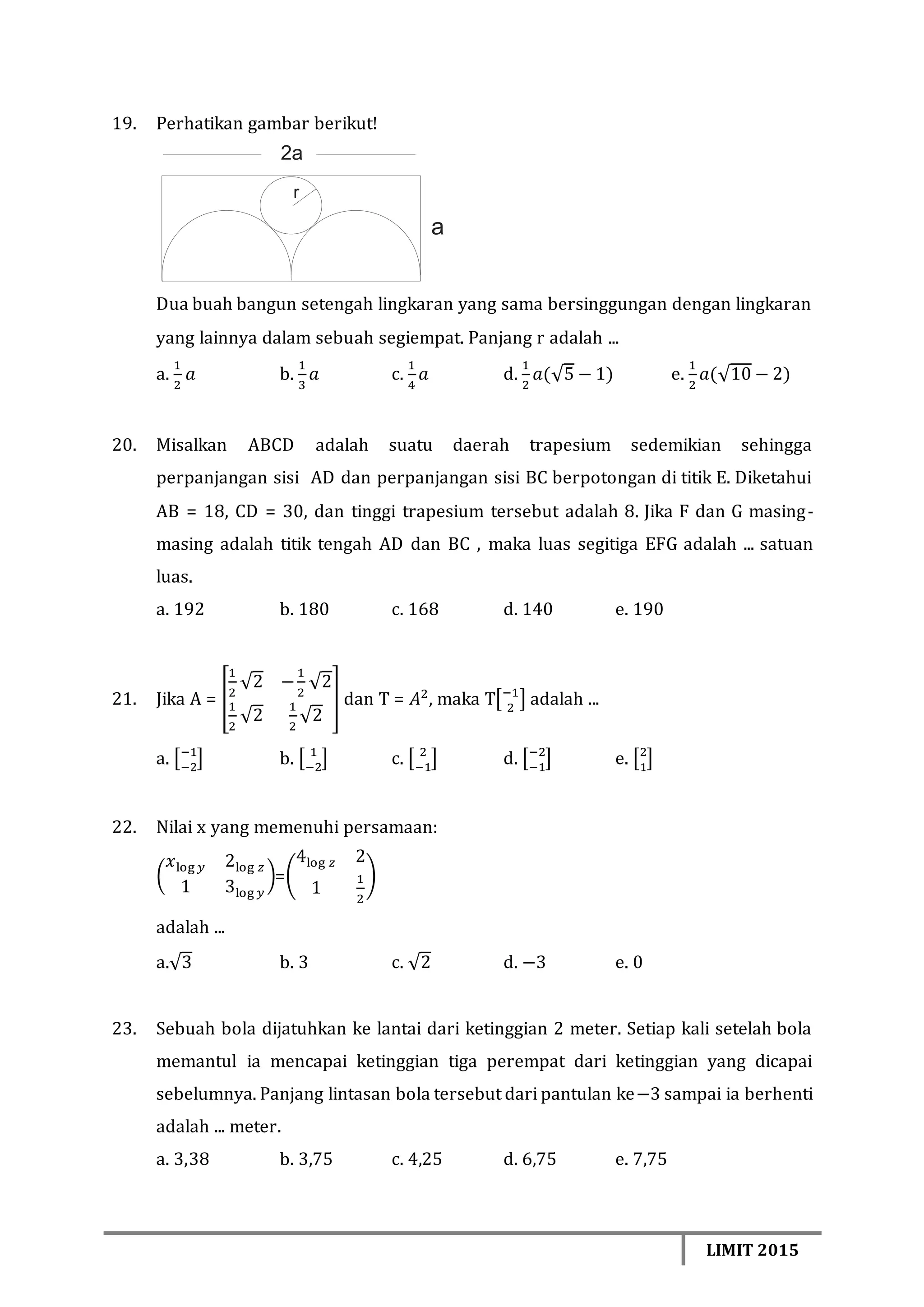 Soal Olimpiade Matematika | DOCX