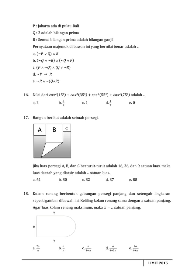 Soal Olimpiade Matematika | DOCX