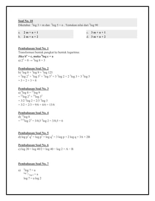 Soal logaritma | PDF