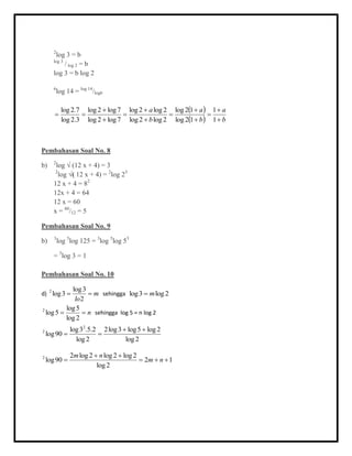 Soal logaritma | PDF