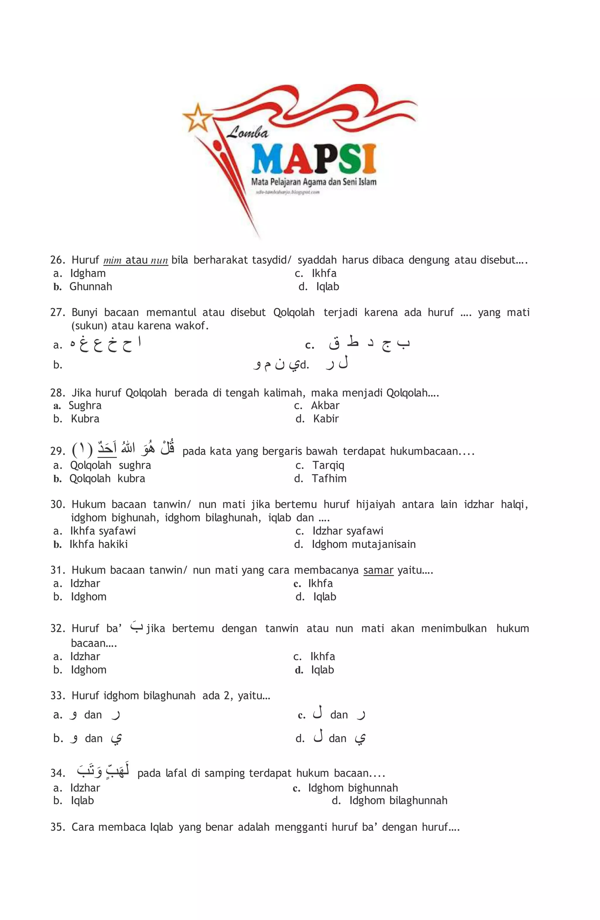 Soal mapsi | DOCX