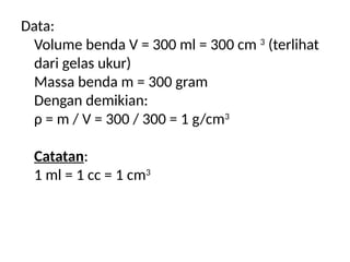 Soal Massa Jenis untuk kelas 7 SMP Fase D.pptx