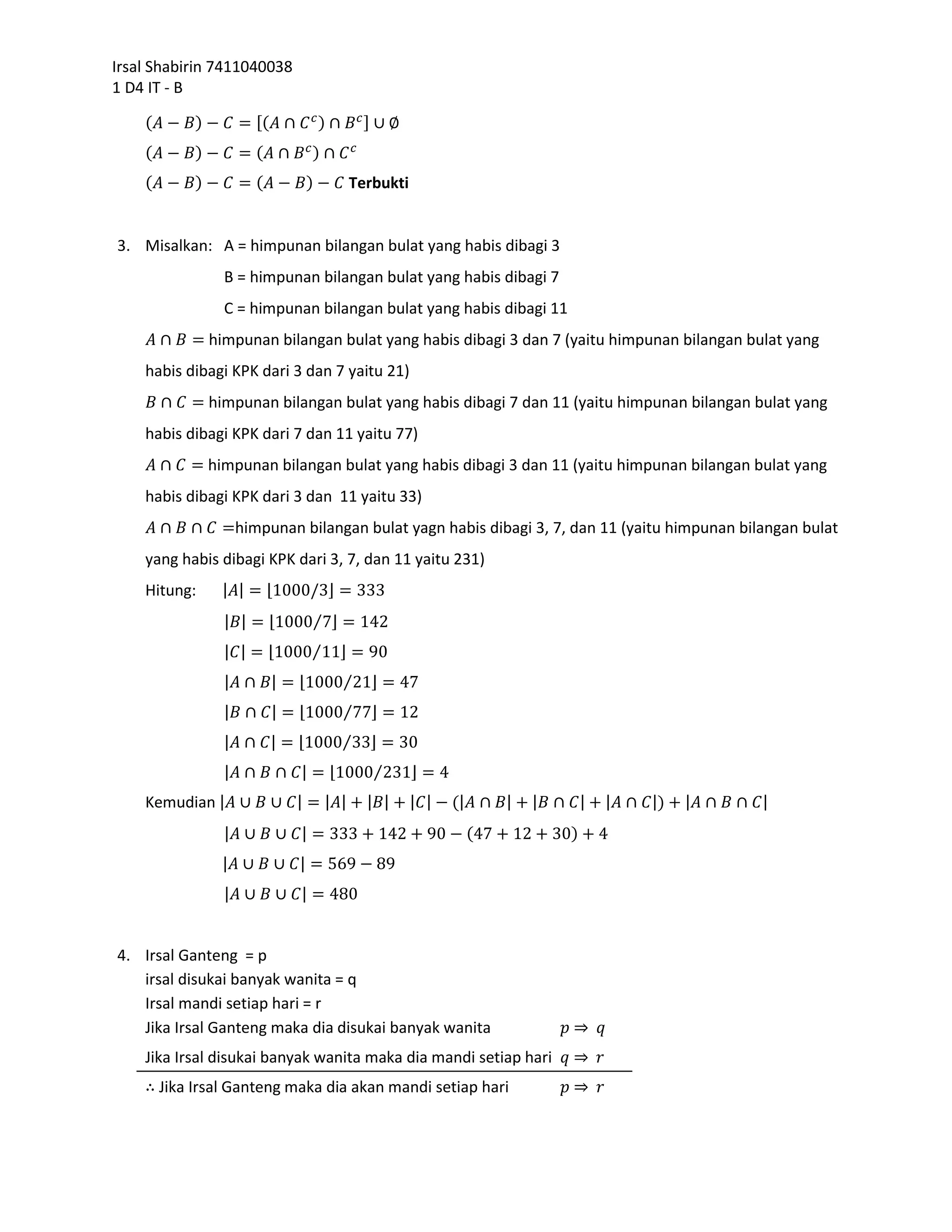 Soal mat diskrit | PDF