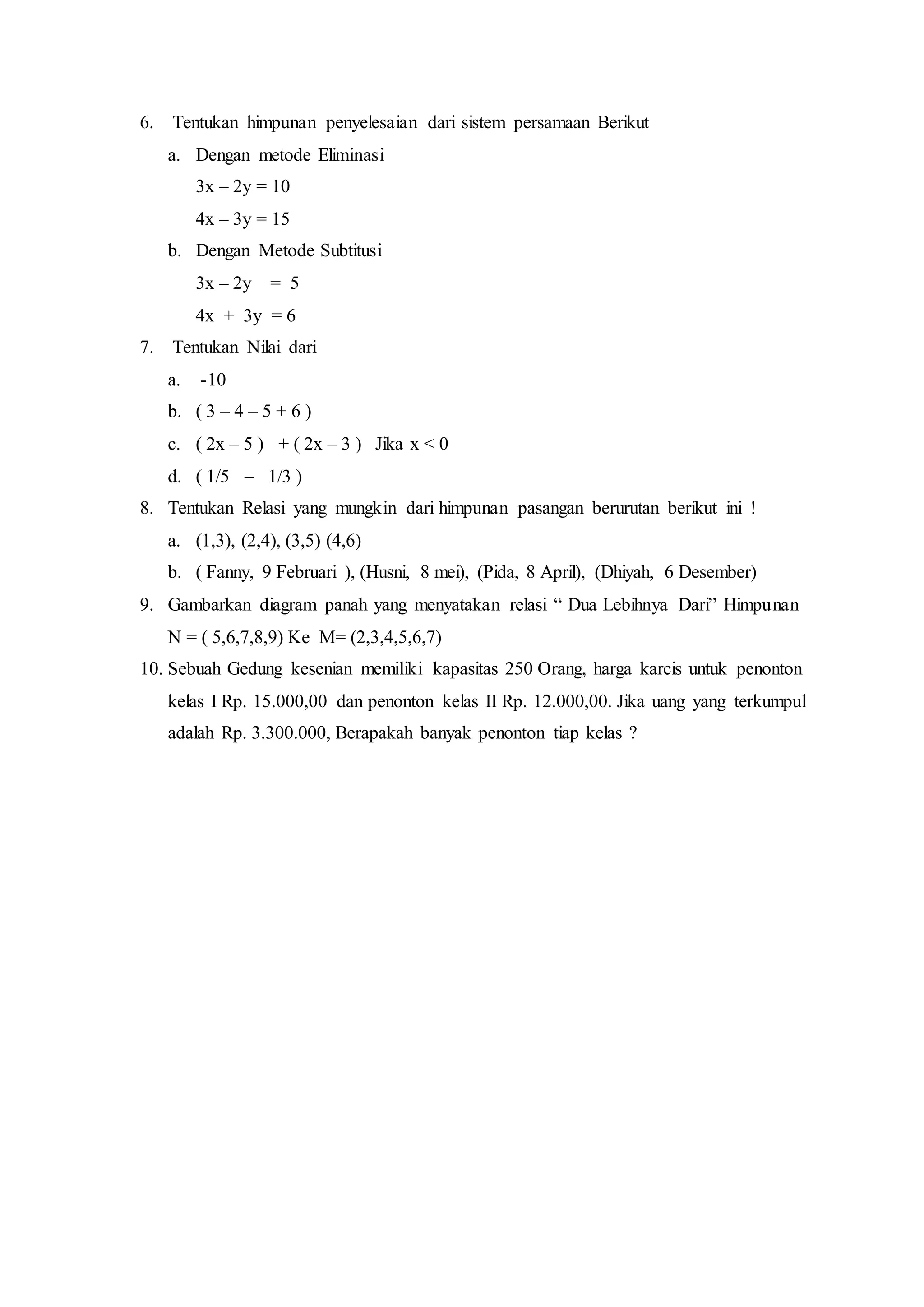 Soal matematika | PDF