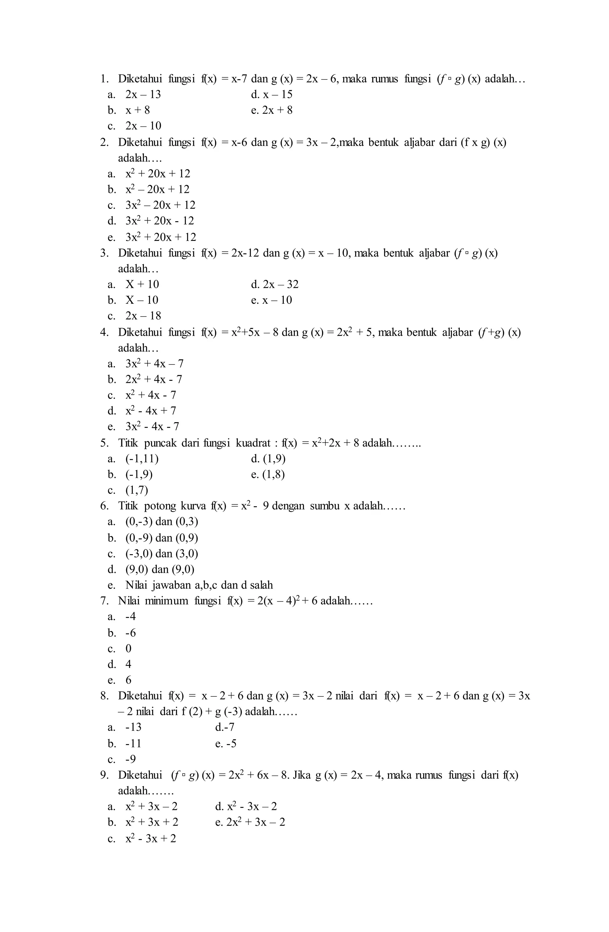 Soal matematika | PDF