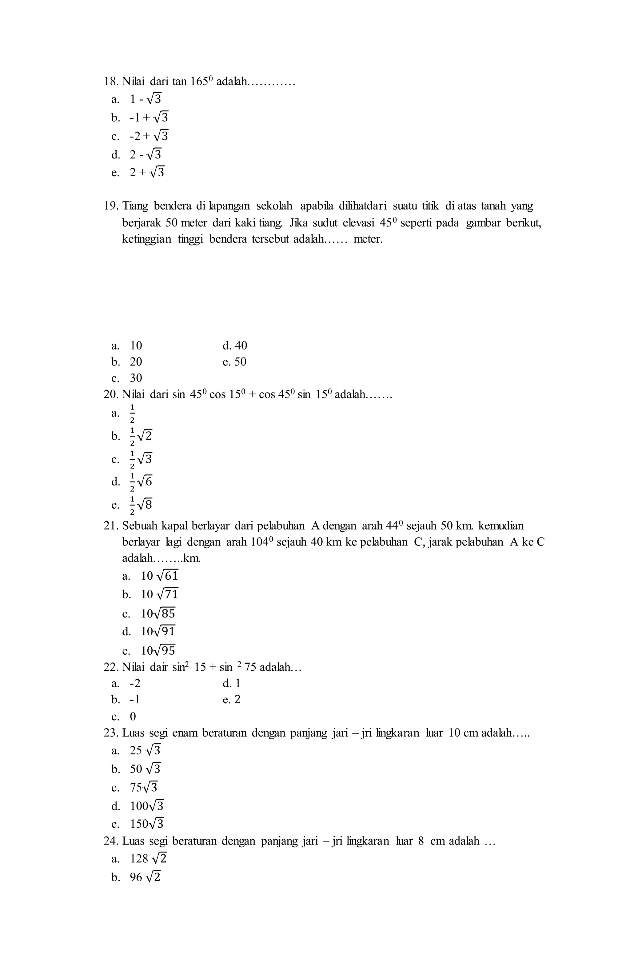 Soal matematika | PDF