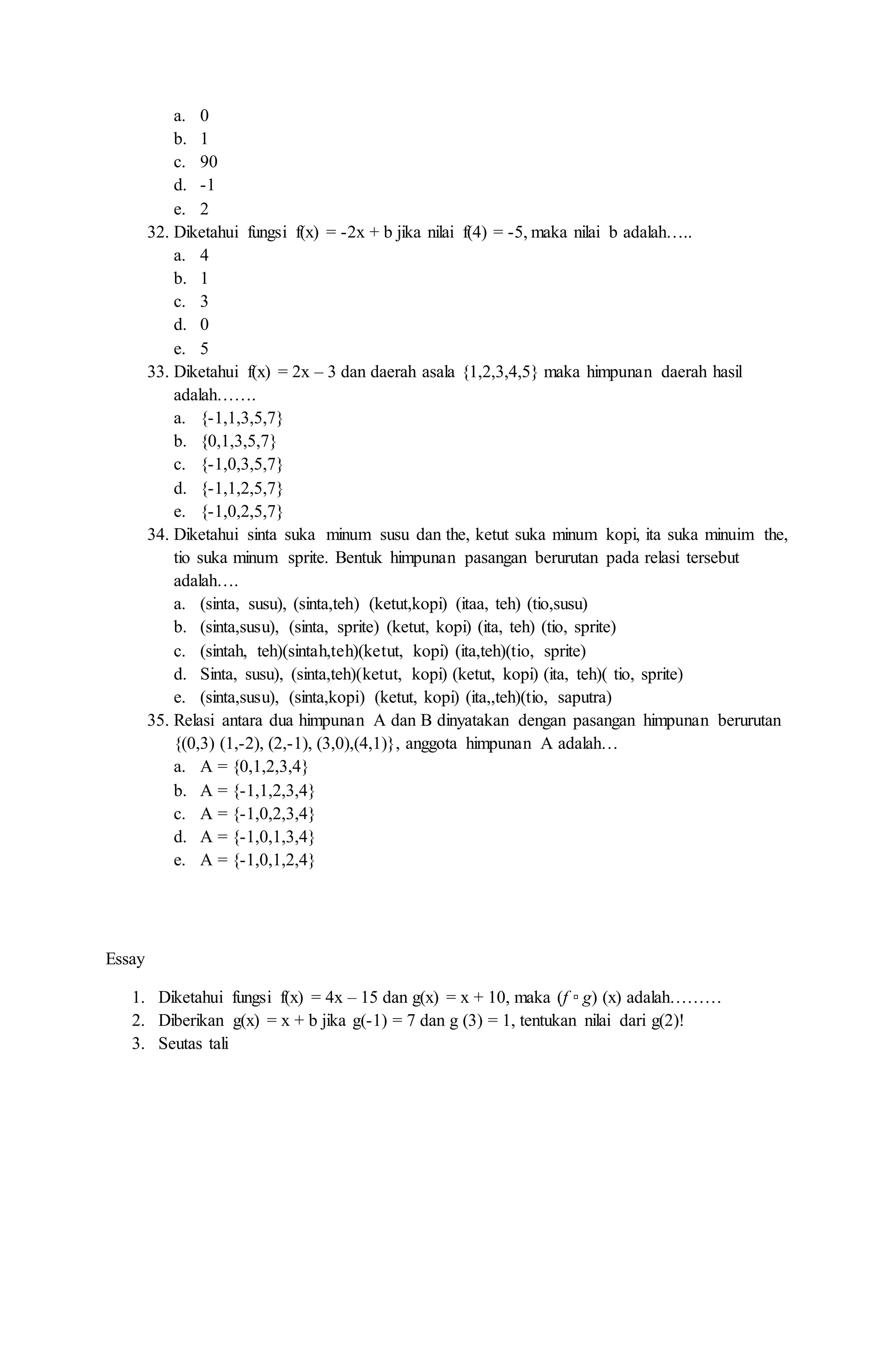 Soal matematika | PDF