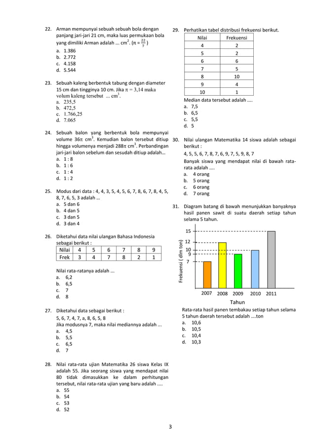Soal matematika kelas 9 | PDF