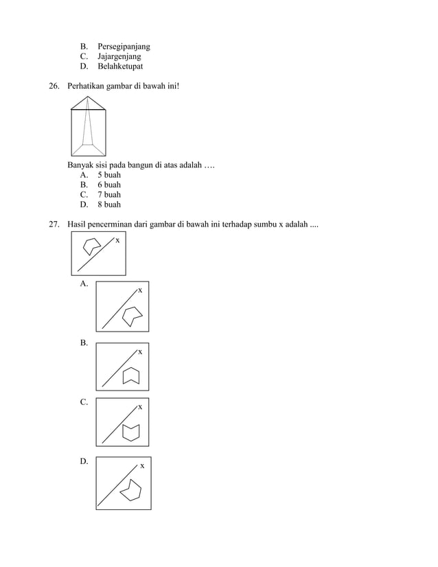 Soal Try Out UASBN Matematika | PDF