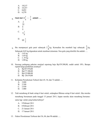 Soal matematika paket 2 | PDF