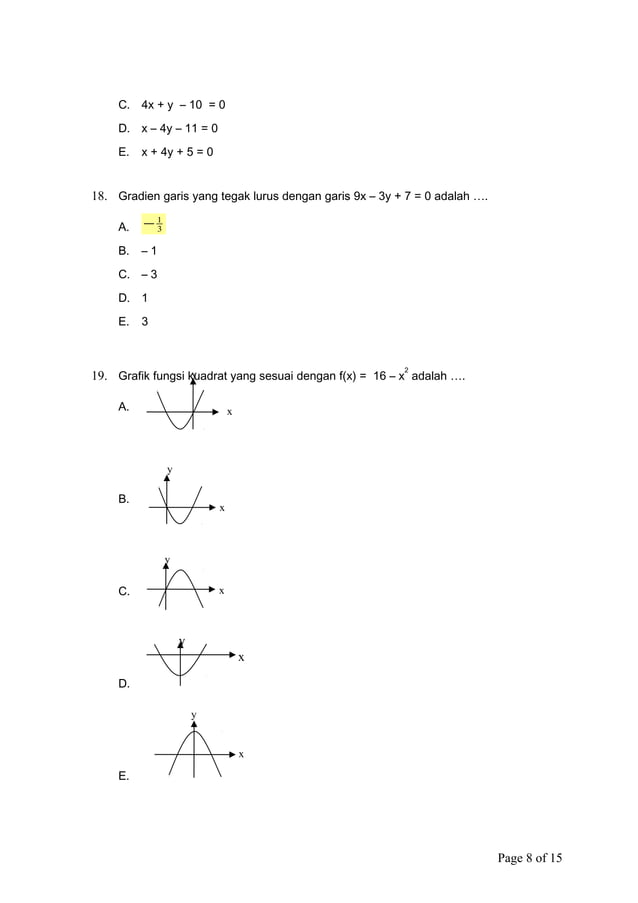 Soal matematika teknik kls xi 3 11-12 paket b | PDF