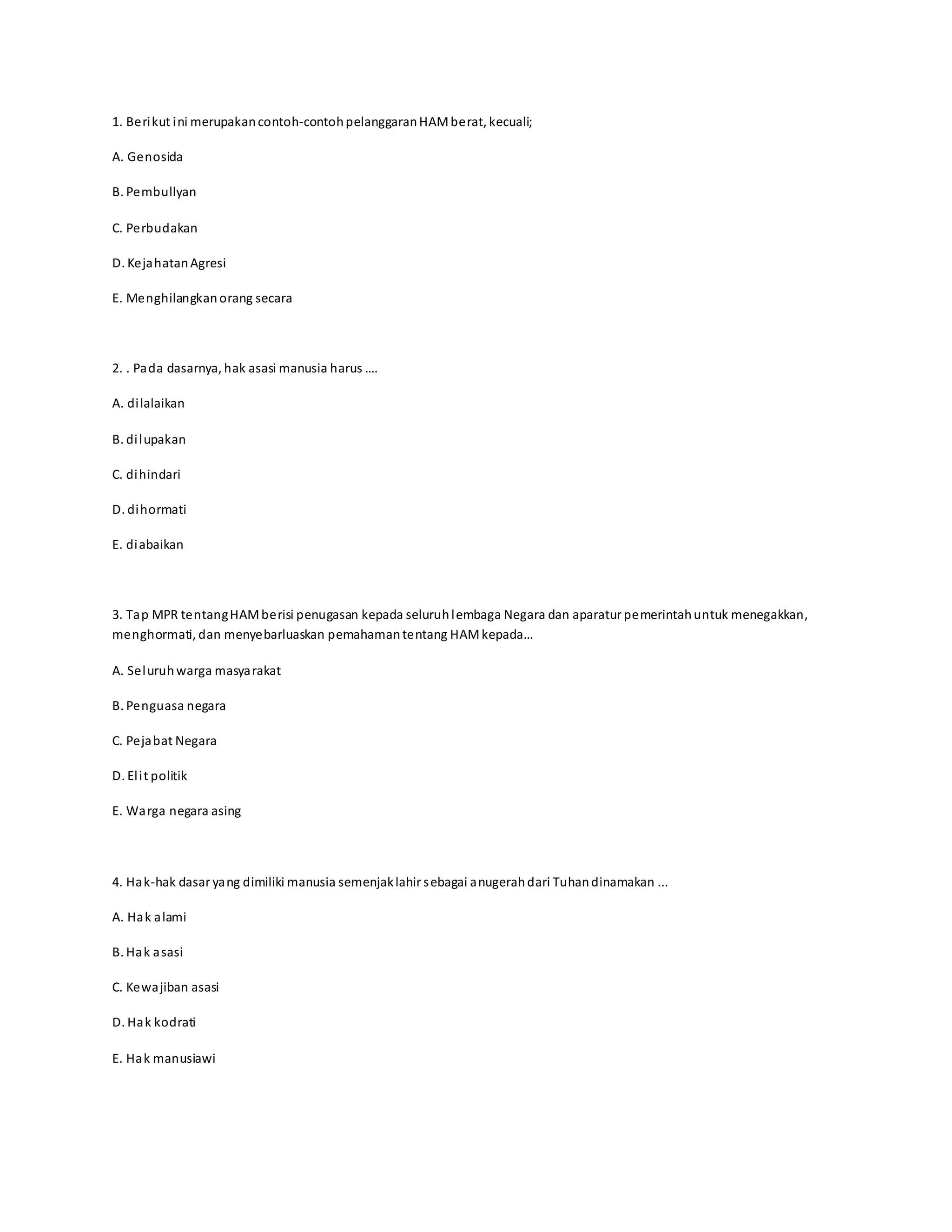 SOAL MATERI HAM KELOMPOK 1.docx