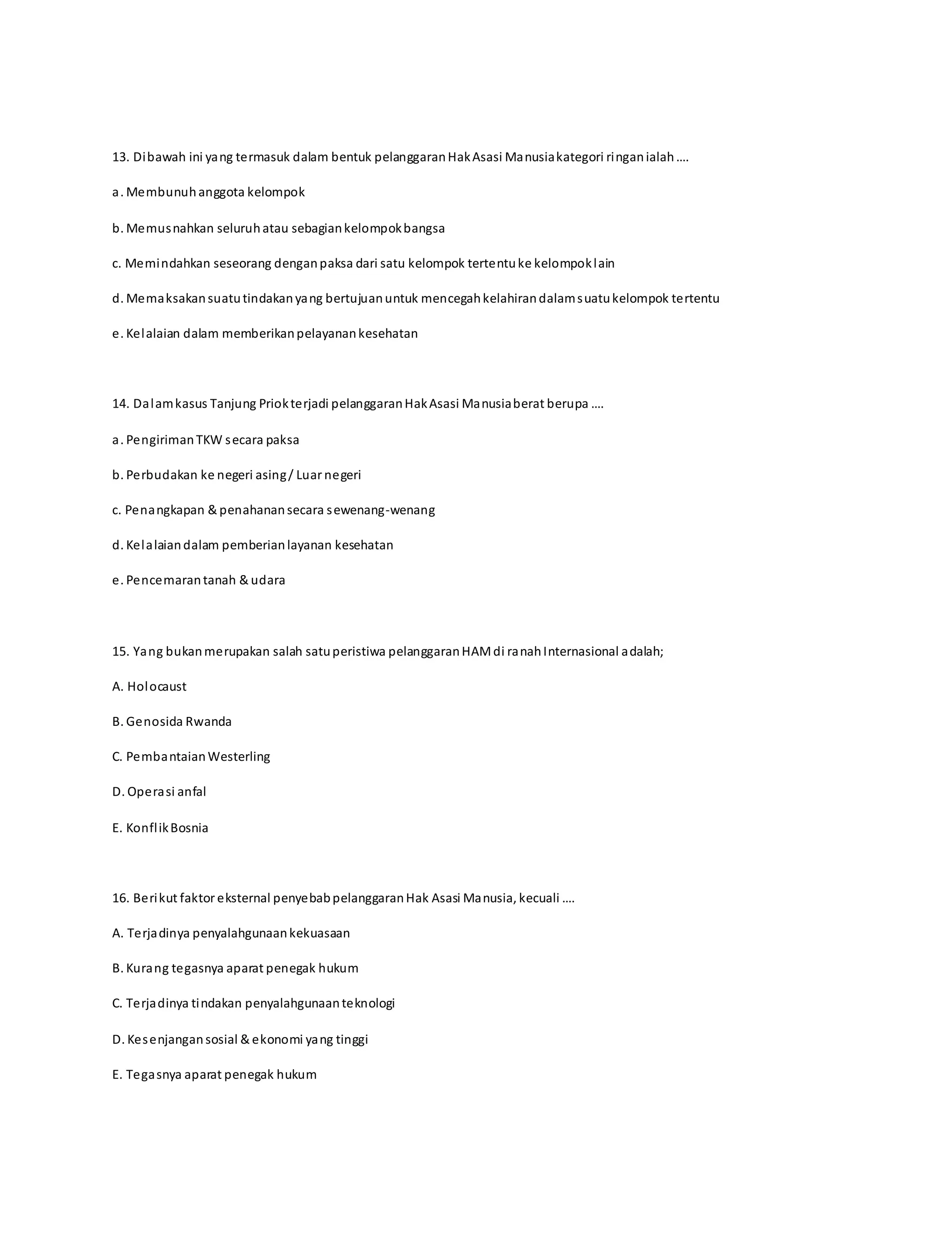 SOAL MATERI HAM KELOMPOK 1.docx