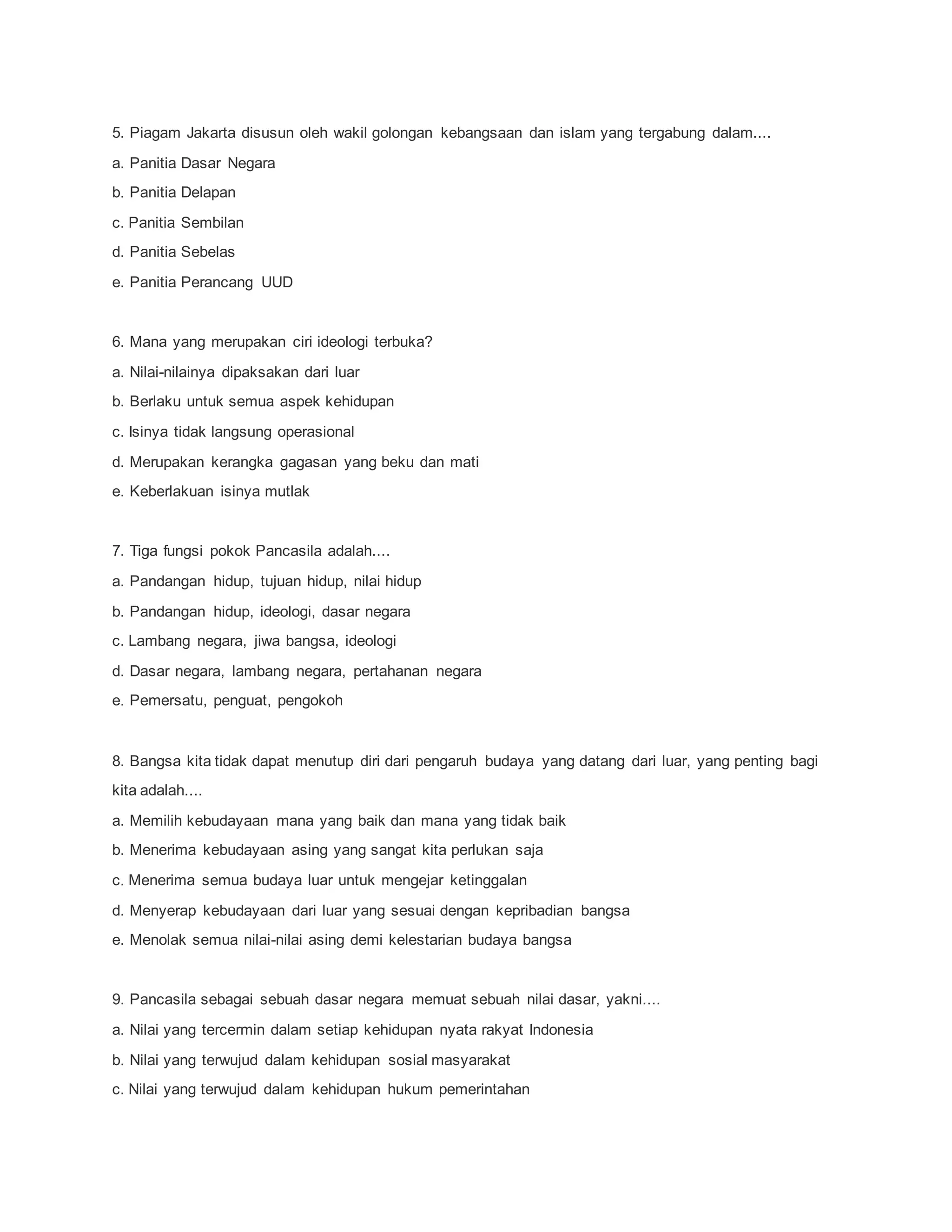 Soal mid pkn kelas xii | PDF