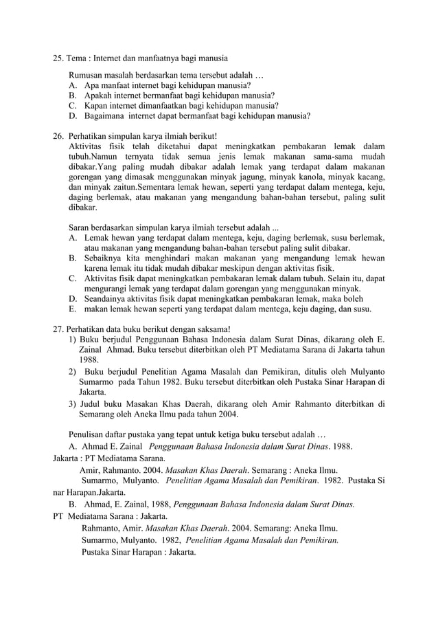 Soal mid smt 2 bi kelas ix th 2013 2014 | PDF