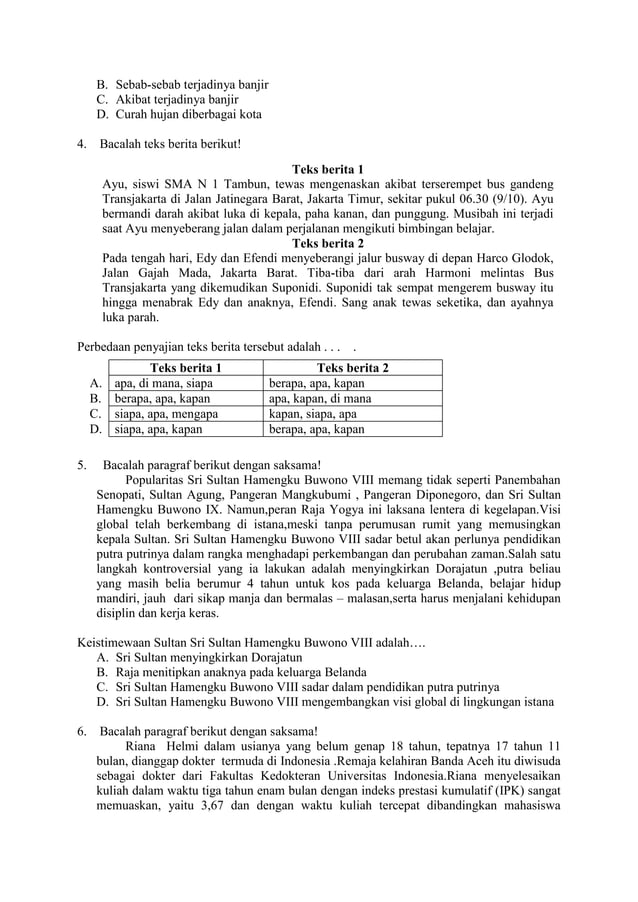 Soal mid smt 2 bi kelas ix th 2013 2014 | PDF