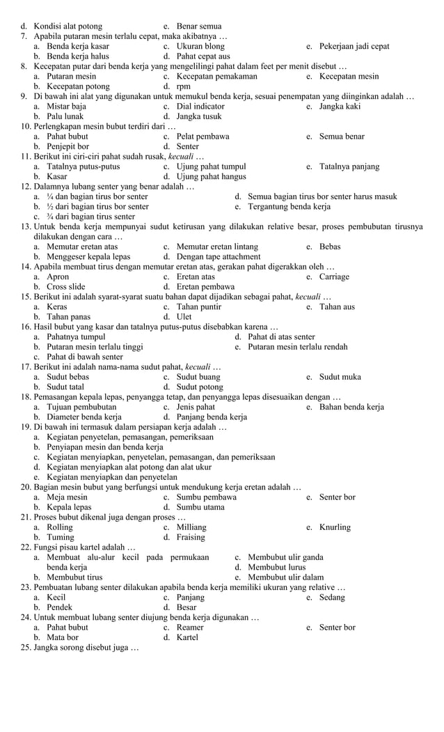 Soal mk3 & mdm | PDF