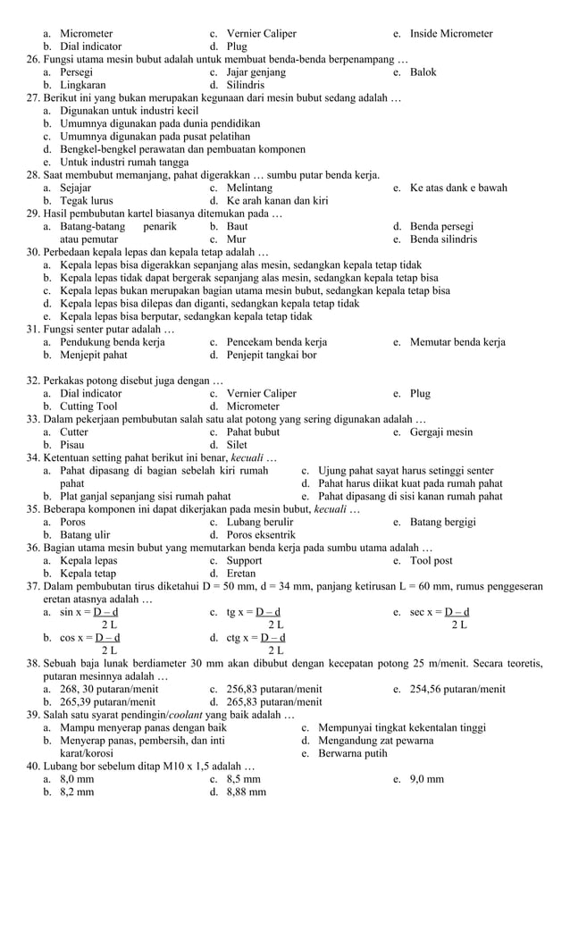 Soal mk3 & mdm | PDF