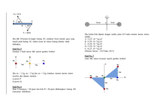 Soal momen gaya dan momen inersia | PPT