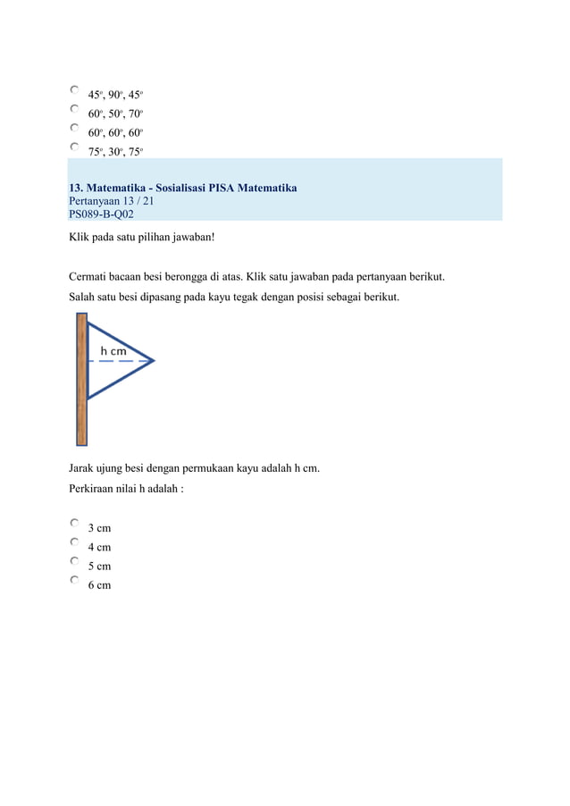 Soal Motivasi PISA 2020 | PDF