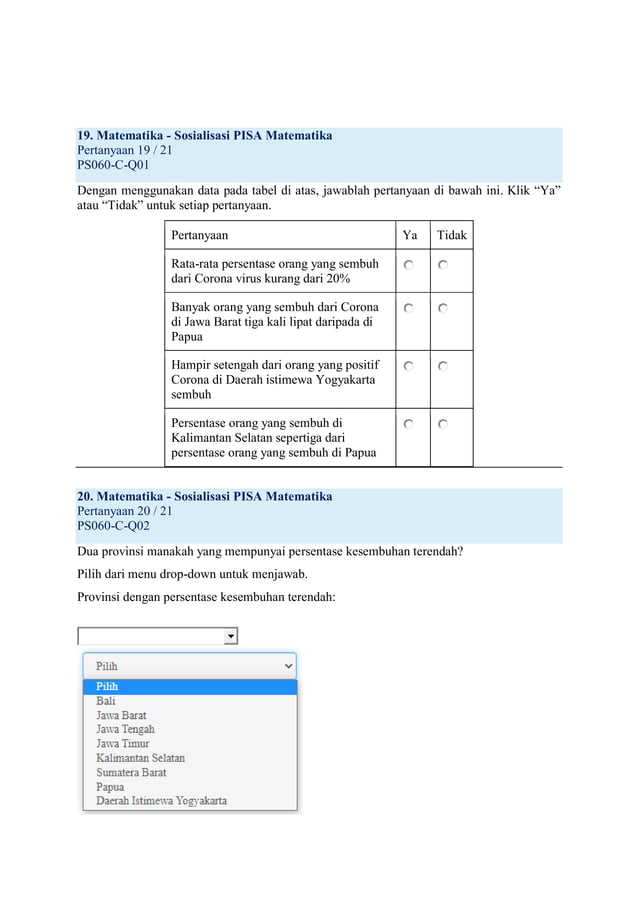 Soal Motivasi PISA 2020 | PDF