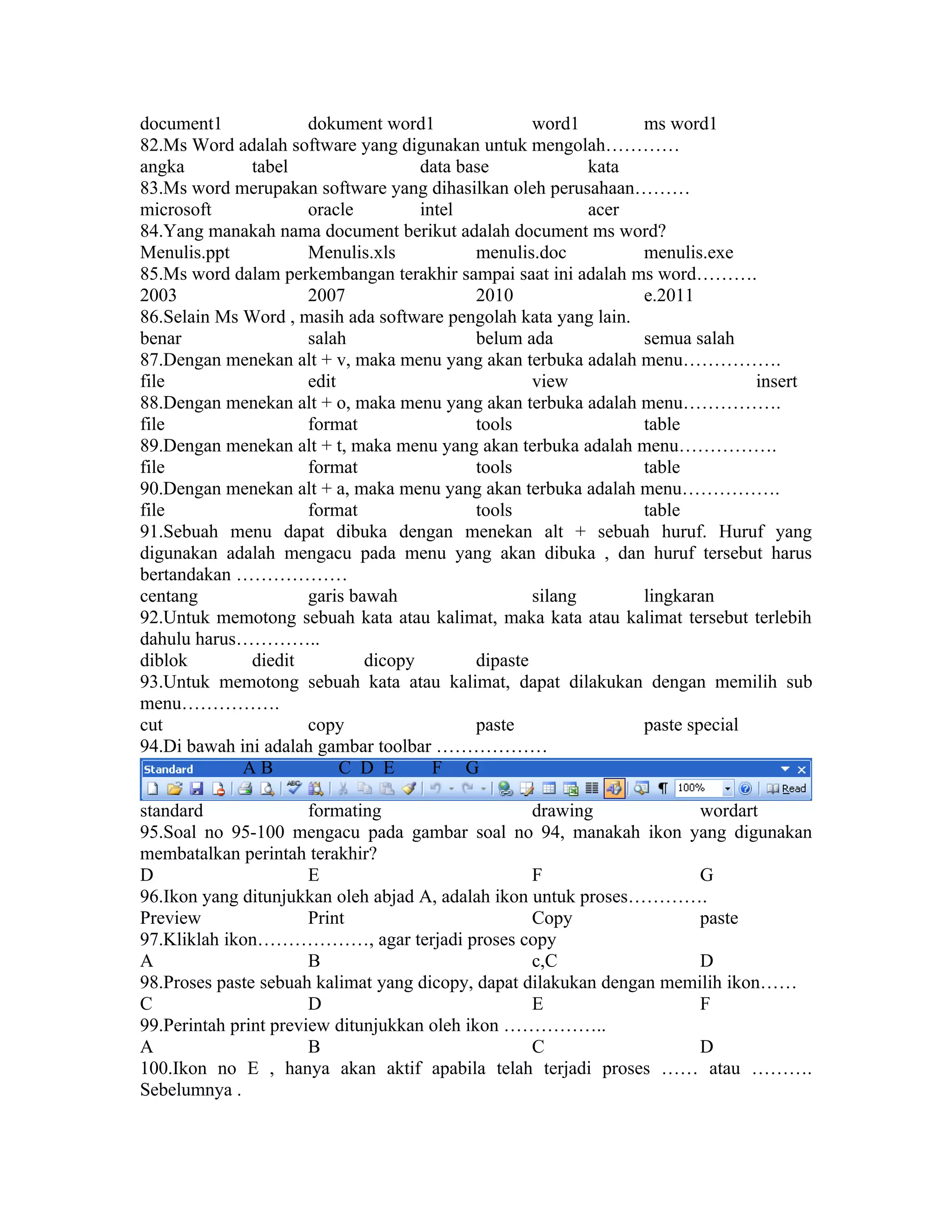 Soal ms word 2003.blog