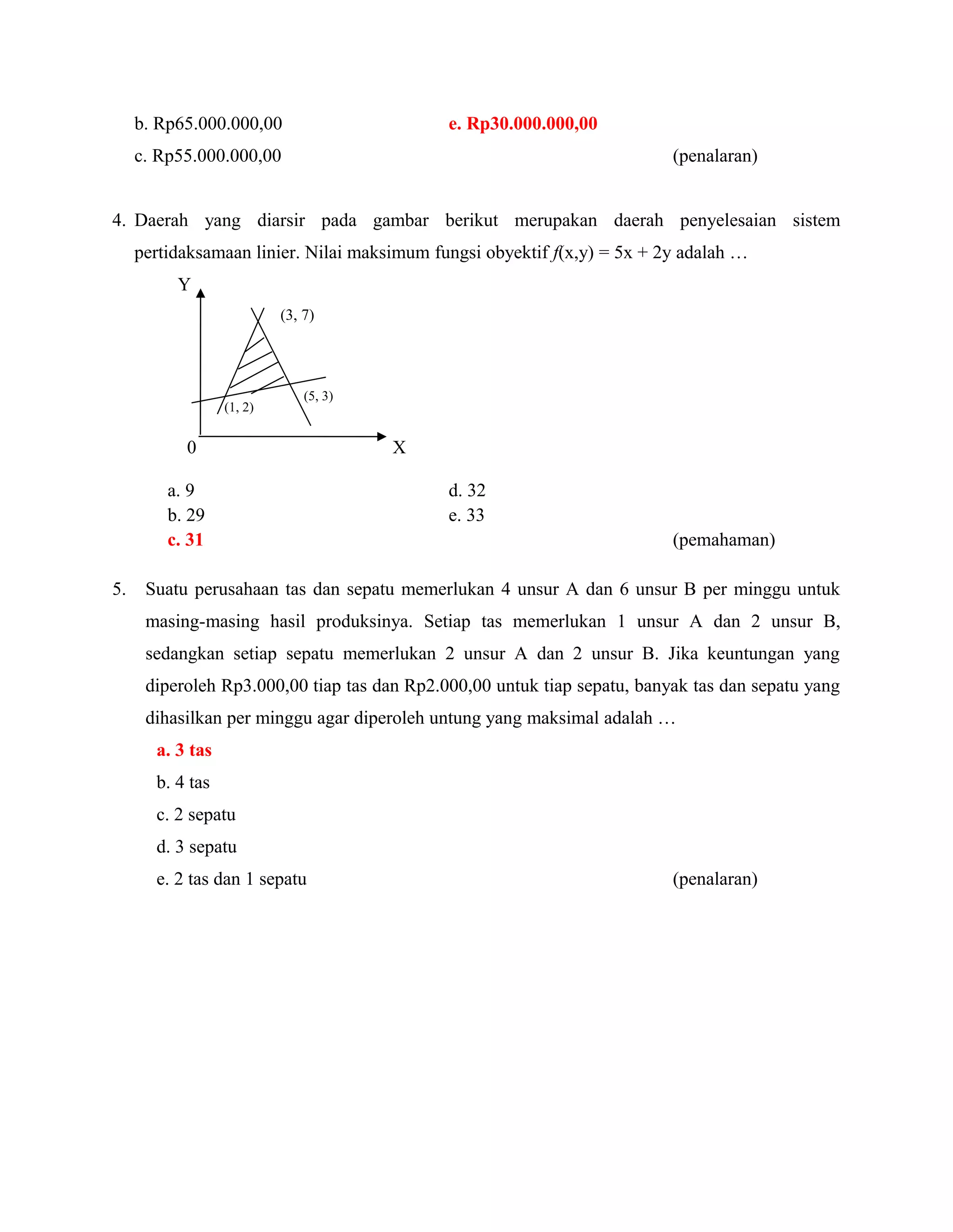 Soal mtk bismen-semua sk 4 | DOC