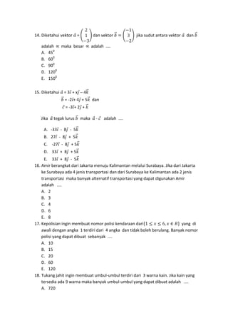 Soal mtk kel. teknologi industri sk 12 kd 2 sk 13 kd 1 2 sk 14 kd 1 3 | DOCX