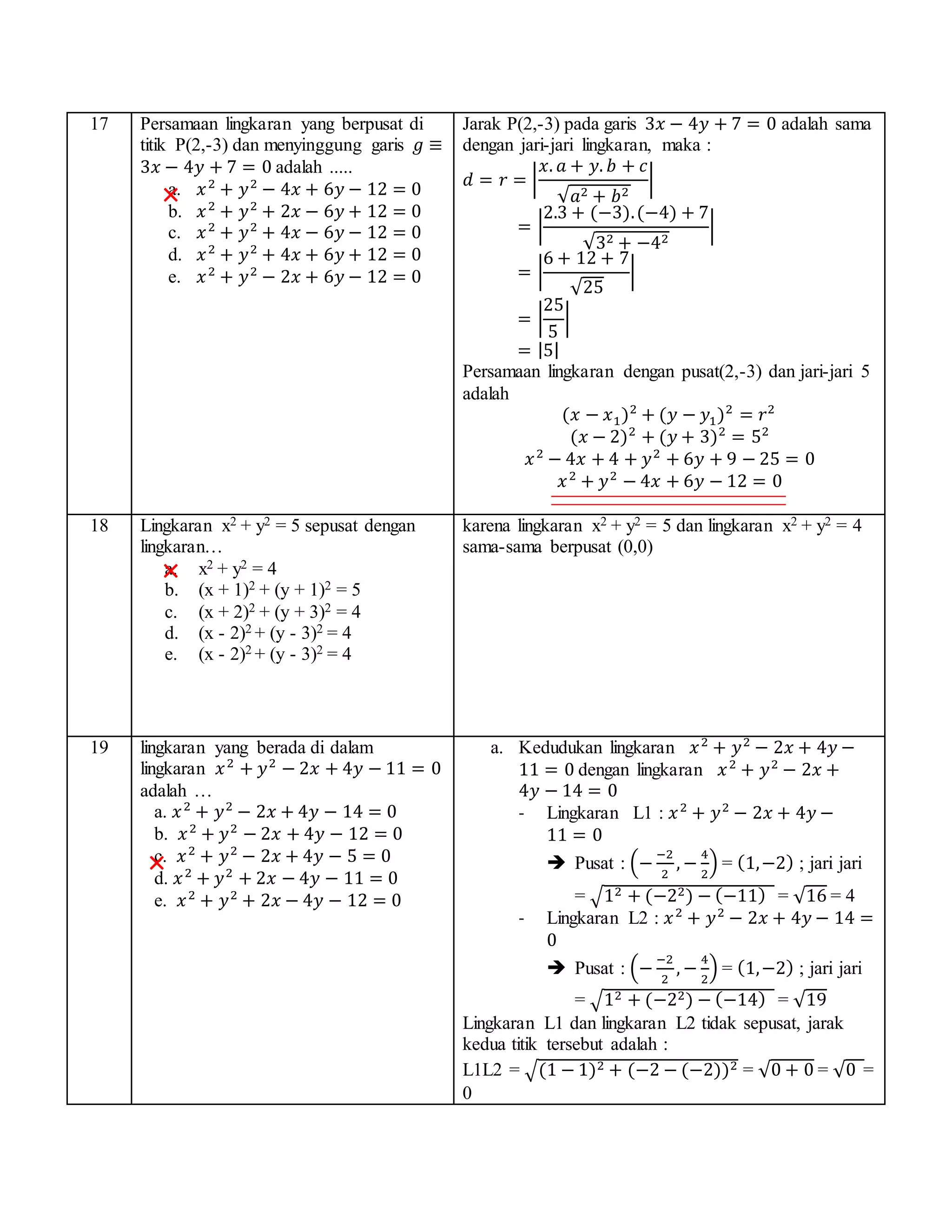 Soal mtk minat | PDF