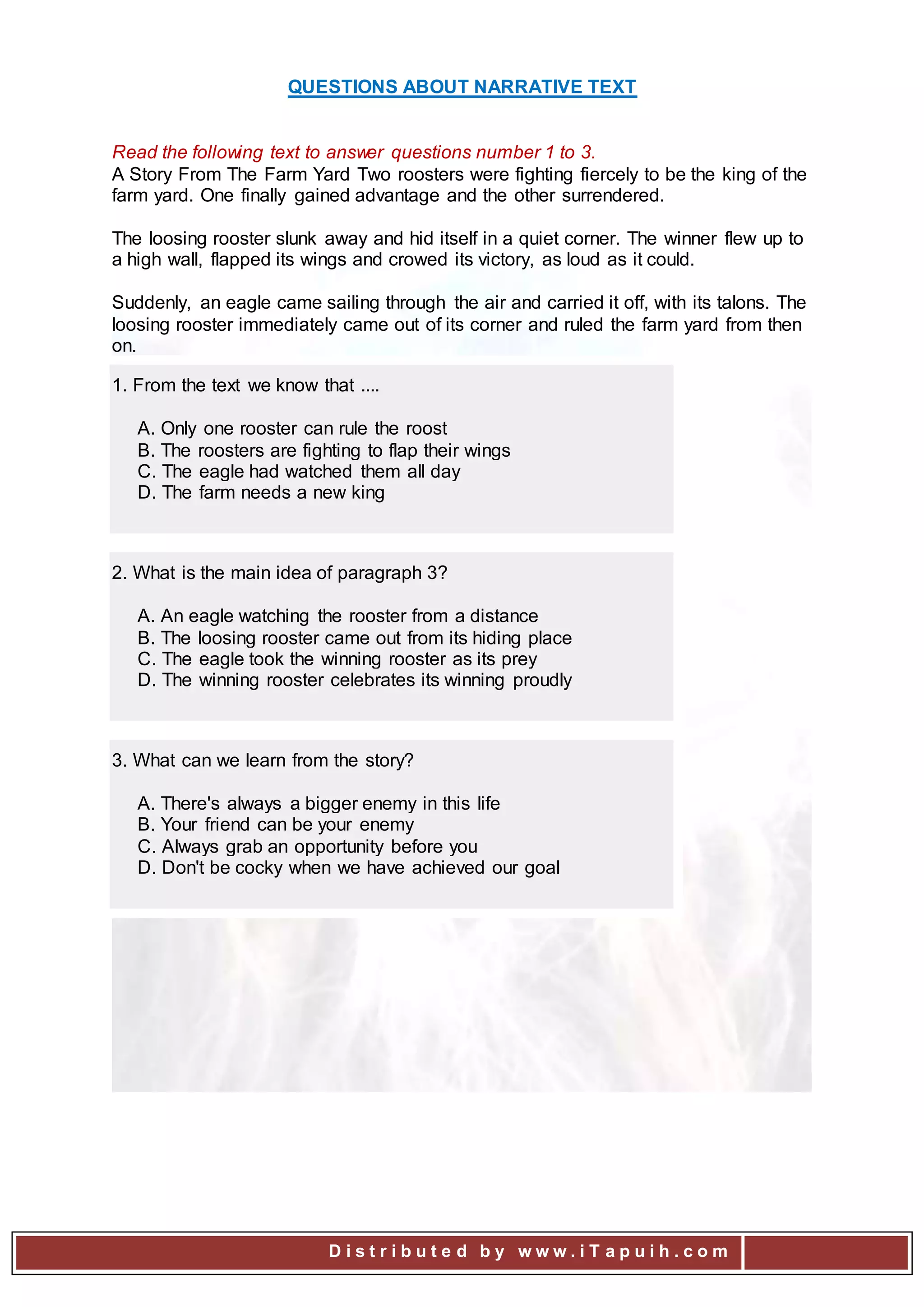 Soal Narrative Text and Translation | DOCX