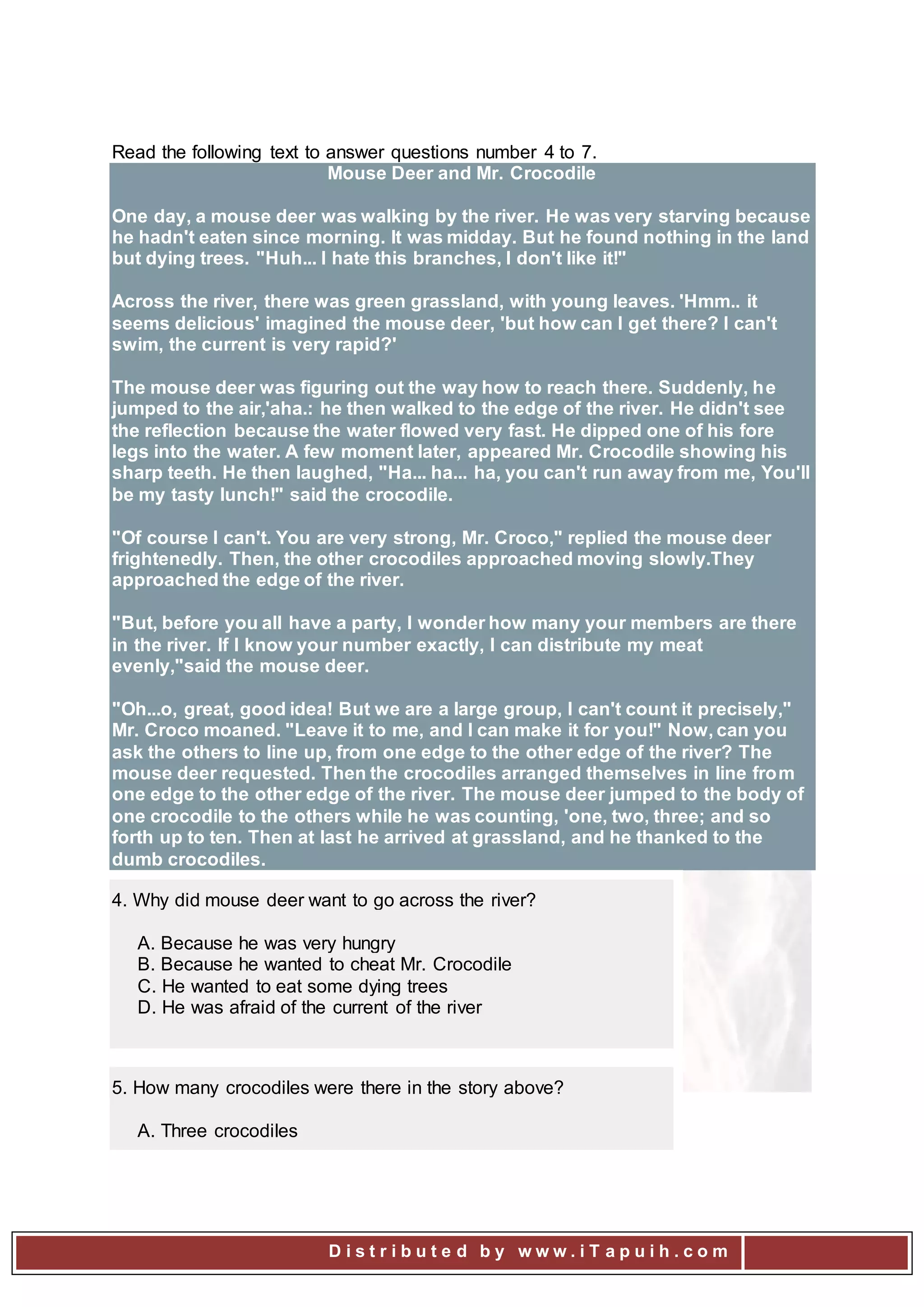 Soal Narrative Text and Translation | DOCX