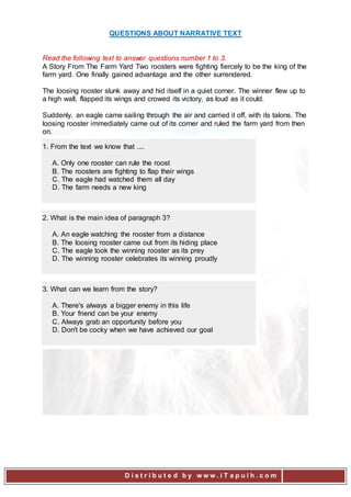 Soal Narrative Text and Translation | DOCX