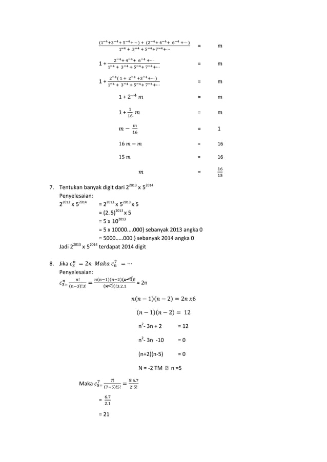 PEMBAHASAN SOAL2 NON RUTIN | DOCX