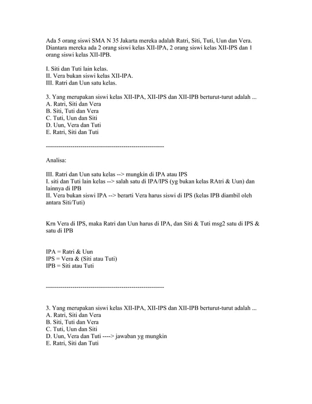 Soal olimpiade komputer | DOC