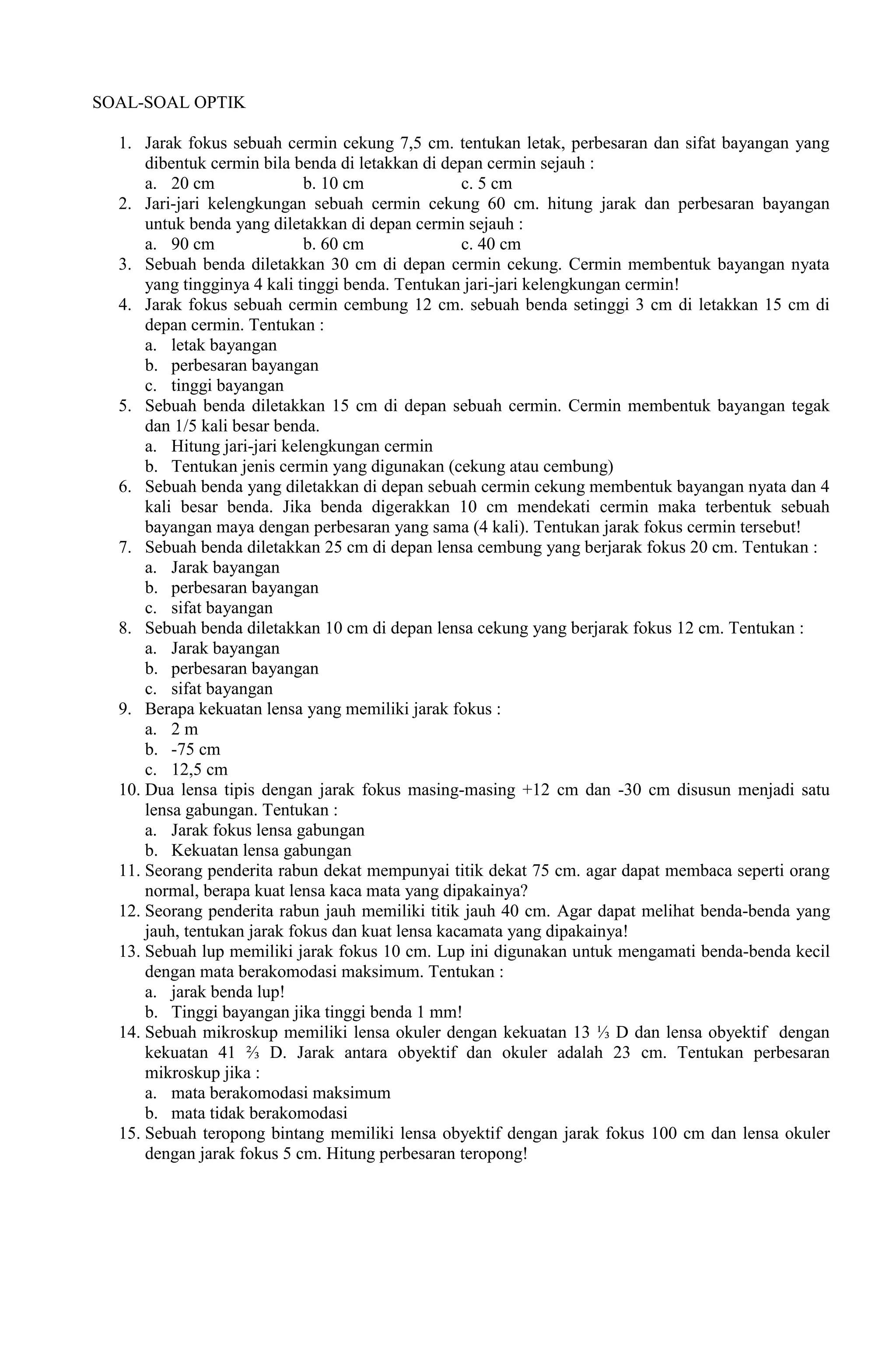 SOAL OPTIK.doc