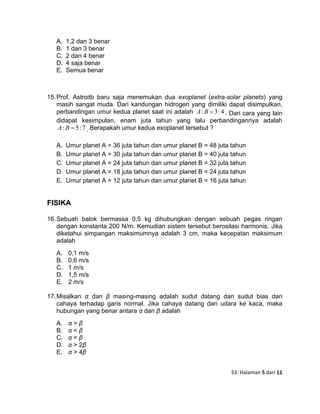 Soal osk astro 2012 s3 | PDF