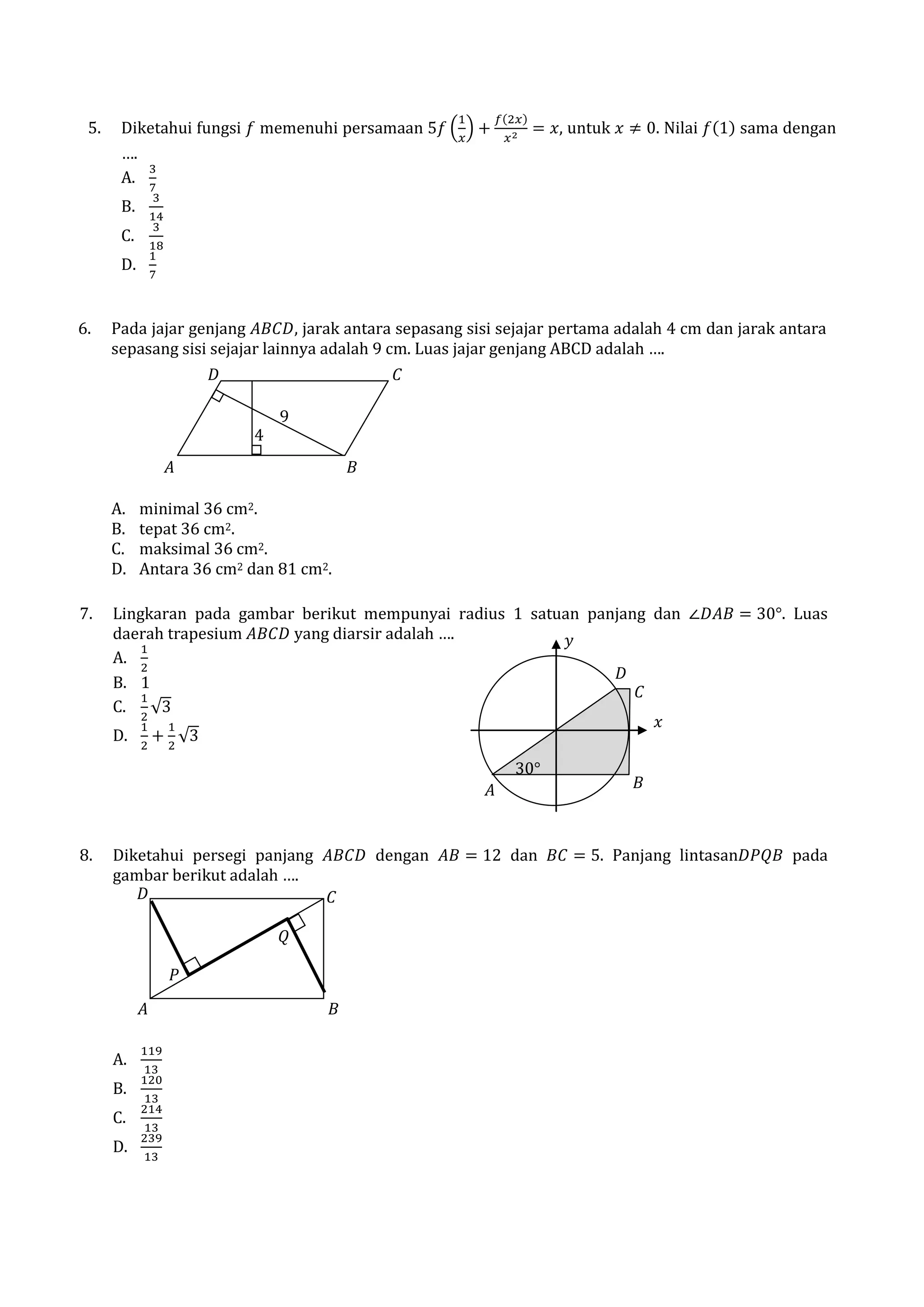 Soal osk matematika smp 2017 | PDF