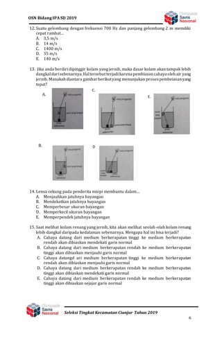 Soal osn ipa 2019 | DOCX