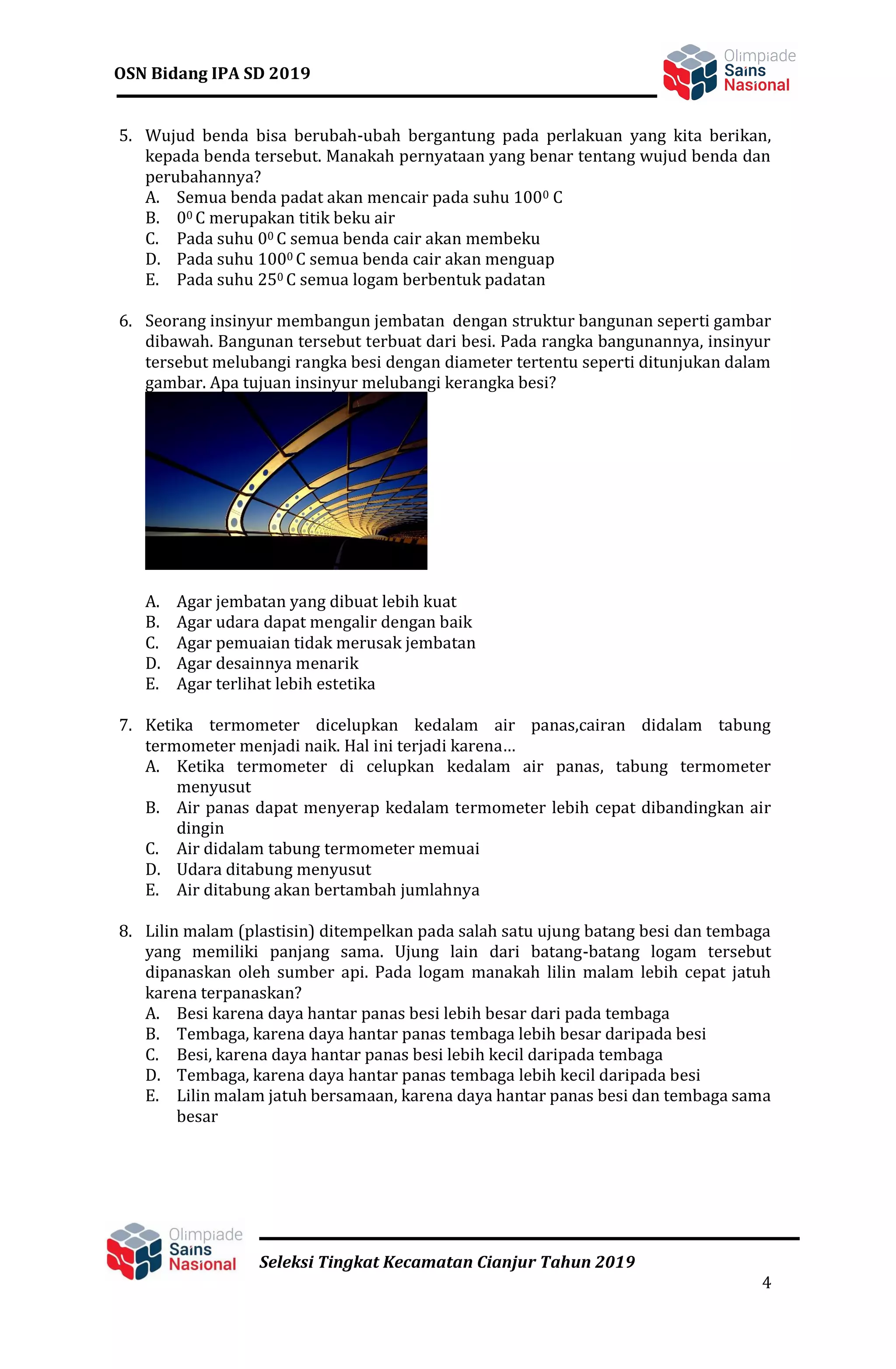 Soal osn ipa 2019 | PDF