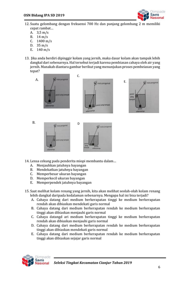 Soal osn ipa 2019 | PDF