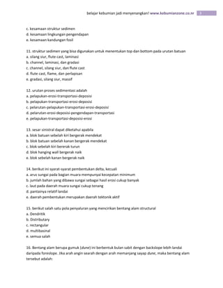 Soal OSP Kebumian 2010 | PDF