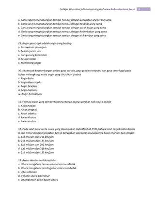 Soal OSP Kebumian 2010 | PDF