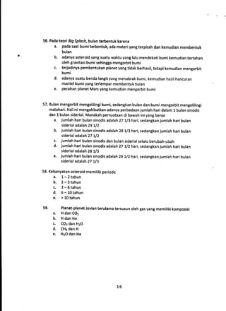 Soal OSP Kebumian 2011 | PDF