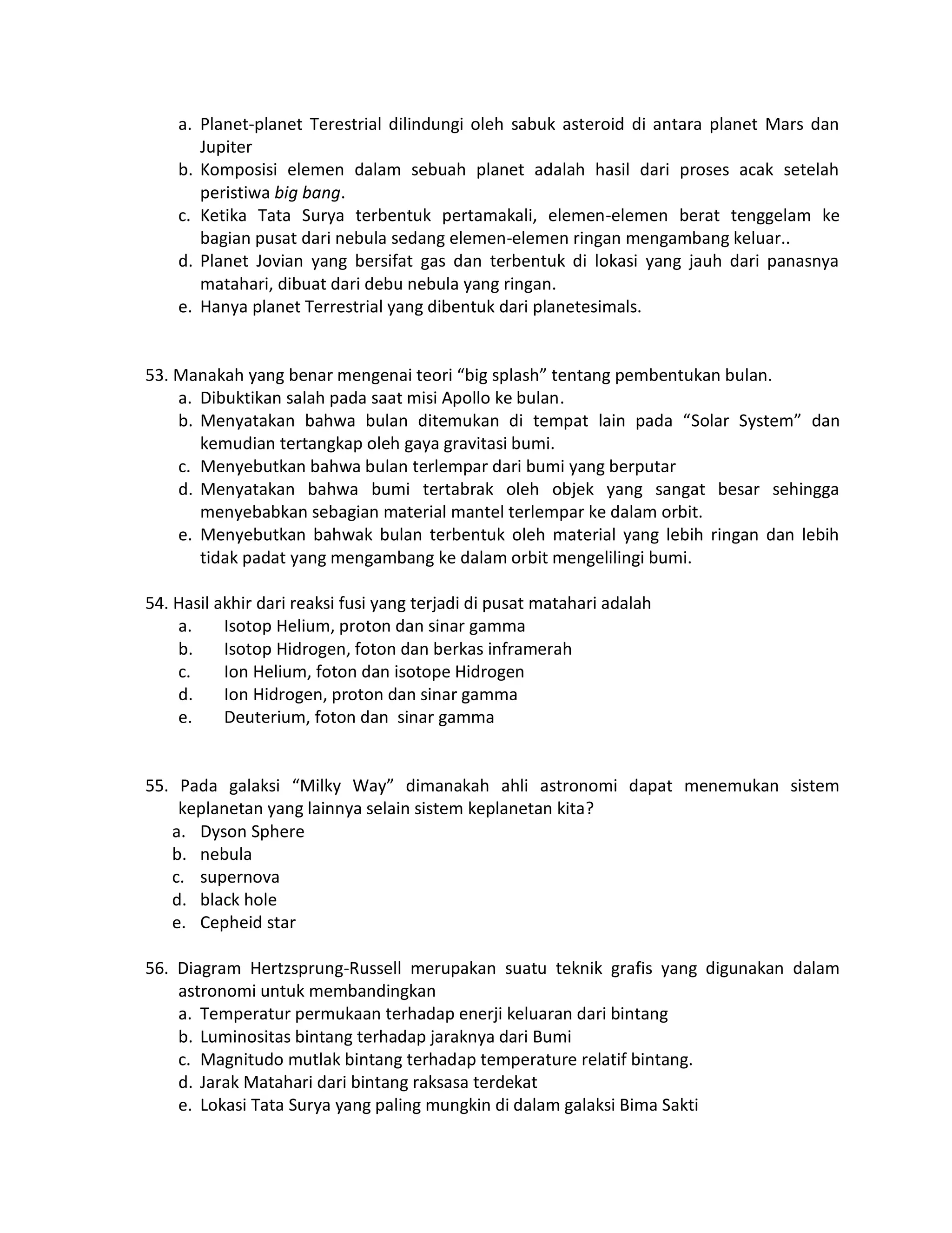 Soal OSP Kebumian 2012 | PDF