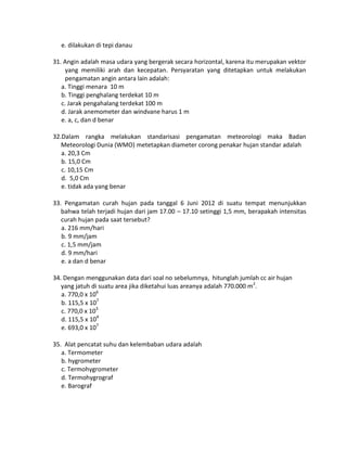 Soal OSP Kebumian 2012 | PDF
