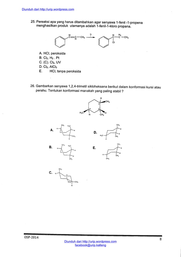 Soal OSP Kimia 2014 | PDF
