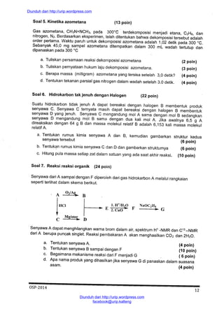 Soal OSP Kimia 2014 | PDF
