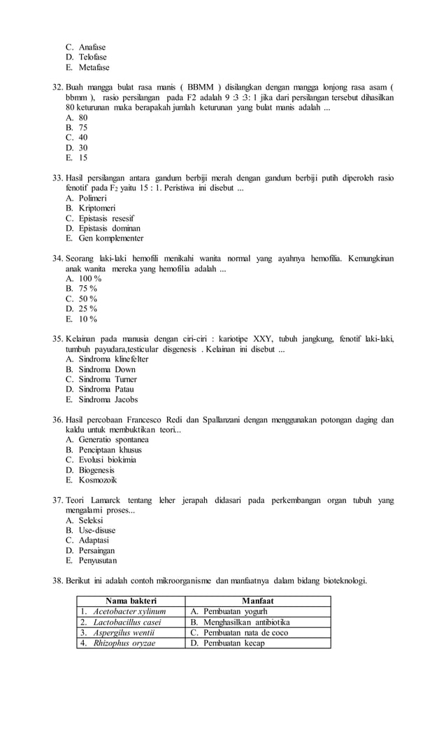 contoh soal UN SMA\ | PDF